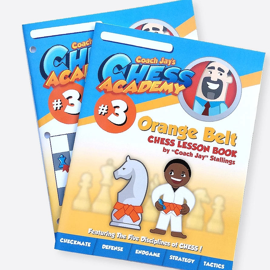 Coach Jay's Chess Academy Orange Belt Level 3 Set (Lesson Book & Puzzl